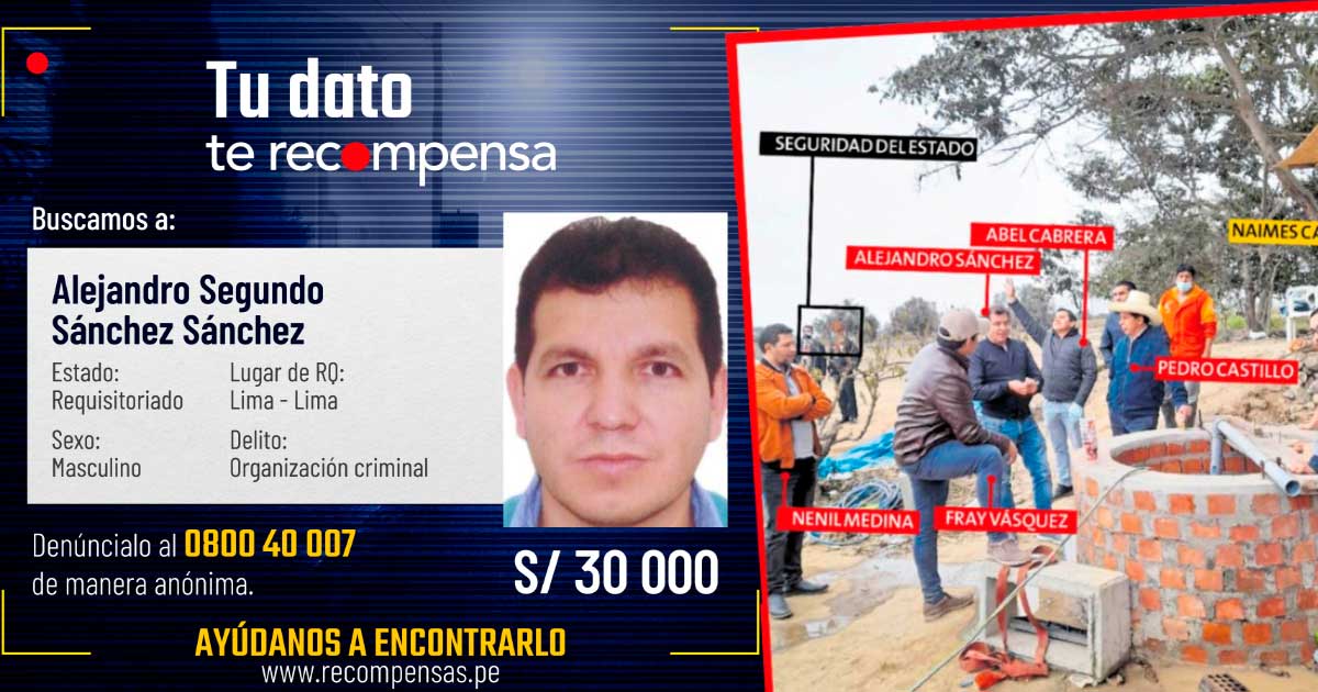 Mininter incluyó en la lista del Programa de Recompensas a Alejandro ...