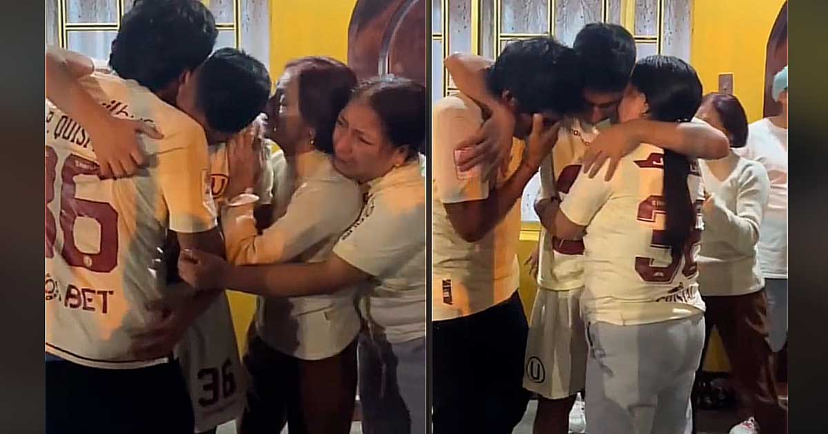 Piero Quispe rompe en llanto al abrazar a sus padres tras campeonar con Universitario | VIDEO