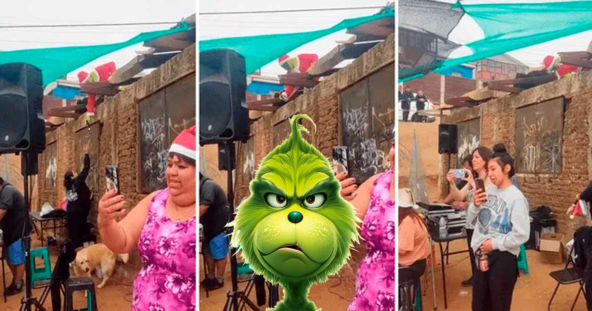 Un ‘Grinch’ peruano se vuelve viral al caerse del techo en plena Navidad
