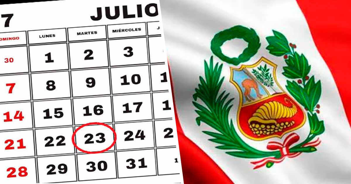 ¿Sabes por qué es feriado mañana 23 de julio y qué se celebra en Perú?